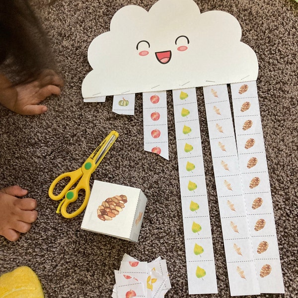 Autumn Lacing Card, Preschool Printable, Montessori Material, Fine ...