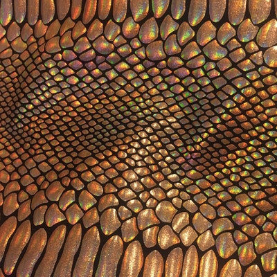 Multiple Colors of Snake Iridescent Metallic Print on Spandex Fabric ...