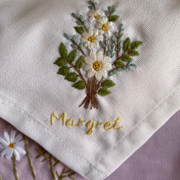 Custom Embroidered Handkerchiefs, Personalized Linen Embroidered ...