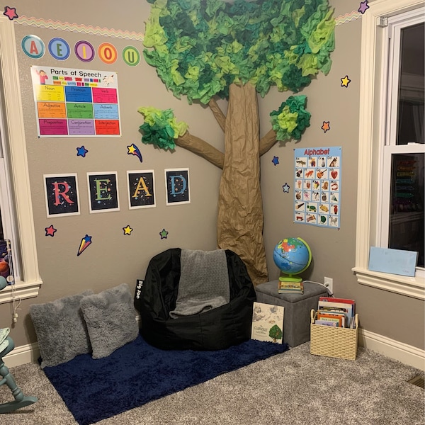 Reading Decor Classroom, Colorful Library Decorations for Wall, Set of ...