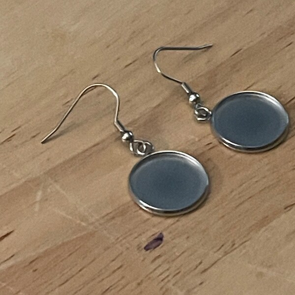 20pcs Stainless Steel Earring Bases, Blanks Earring Base 8mm10mm 12mm ...