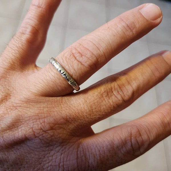 New 3mm Wide Damascus Steel Ring - DS-3HR - Etsy