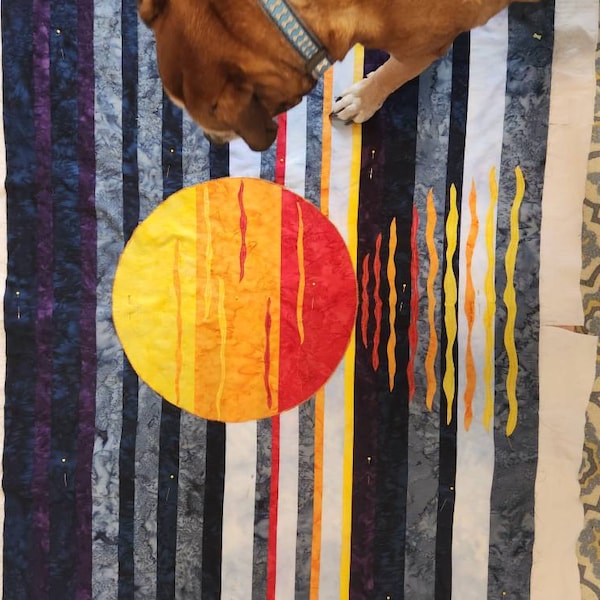Sunset Quilt PATTERN- Quilting Pattern, Moonrise Sewing Pattern, Ocean ... Sunset Quilt PATTERN- Quilting Pattern, Moonrise Sewing Pattern, Ocean ...