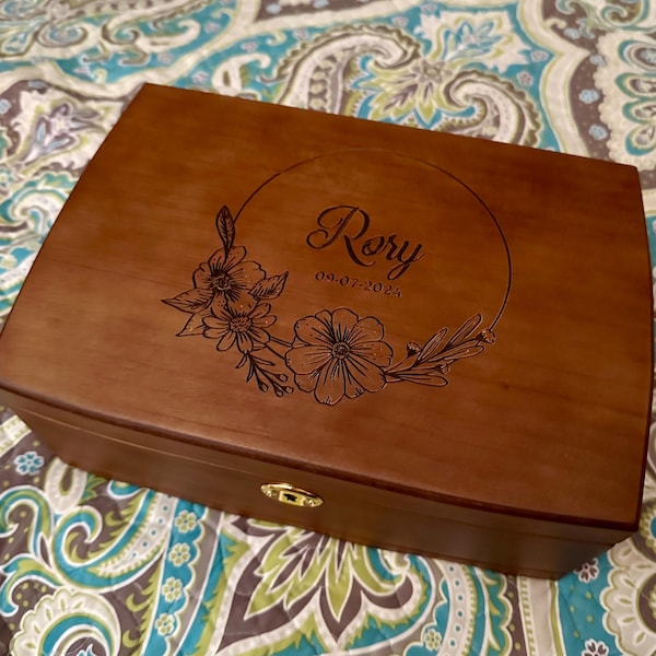 Personalized Wooden Jewelry Box, Customized Retro Jewelry Box ...