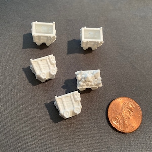 Mine Carts - 15mm 28mm 32mm Skyless Realms EC3D Wargaming Terrain D&D ...
