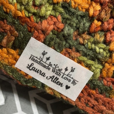 Set of Cotton Fabric Tags, Iron on Labels, Craft Show Tag, Knitting ...