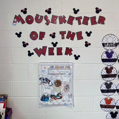 Preschool Kindergarten Classroom Mickey Minnie Mouse Days of the Week ...