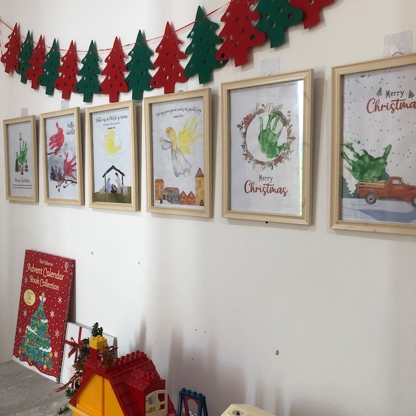 18 Design BUNDLE Christmas Craft Handprint Footprint Finger Art ...