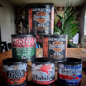 Vintage Motor Oil Can Labels Set of 5 Printable Digital Prints Instant ...