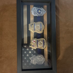 Thin Blue Line Shadow Box Display - Etsy