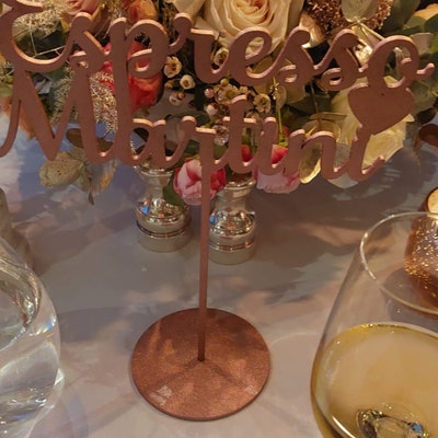 Personalised Wedding Names, Name Cards, Table Names, Silver Names ...