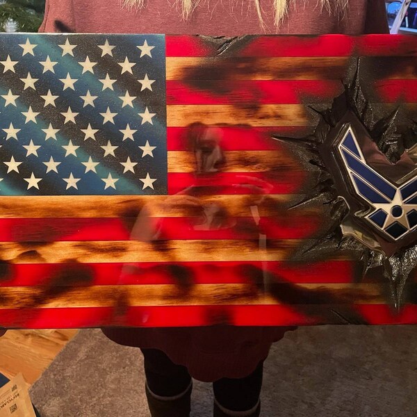 Thin Blue Line American Flag Split Professional Grade Custom American ...