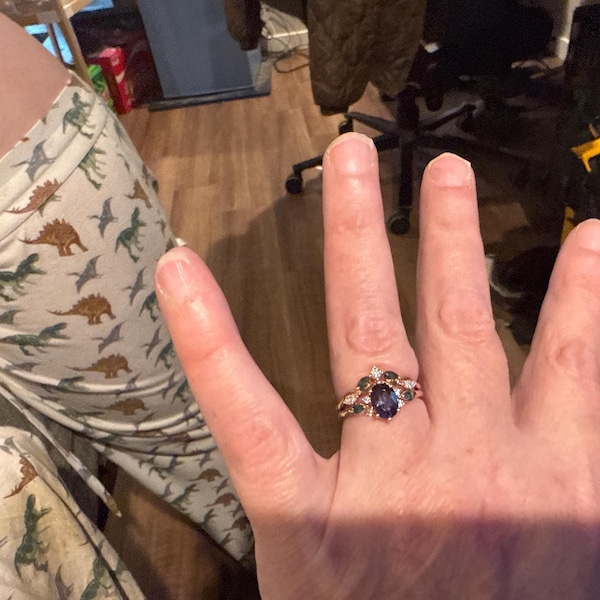 Legend of Zelda Zora Lab Sapphire Spiritual 3 Color Stone Engagement ...