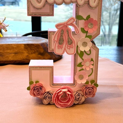 Four Ever Sweet Personalized 3D Number 4, Sweets Birthday Party ...