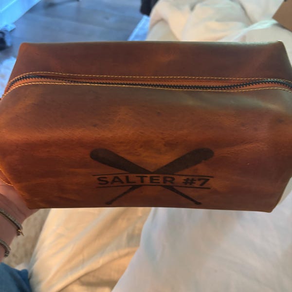 Golf Ball Personalized Dopp Kit, Groomsmen Gifts, Men's Leather ...