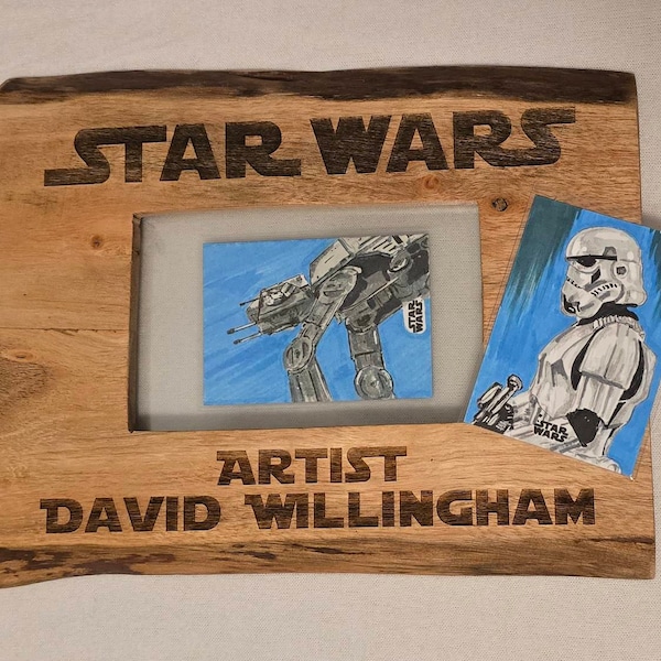 Custom Engraved Live Edge Picture Frame 4x6, Engrave Handwriting or ...