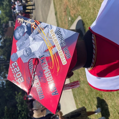 Custom Senior Graduation Cap Topper for Man, High School Boy Grad Cap ...