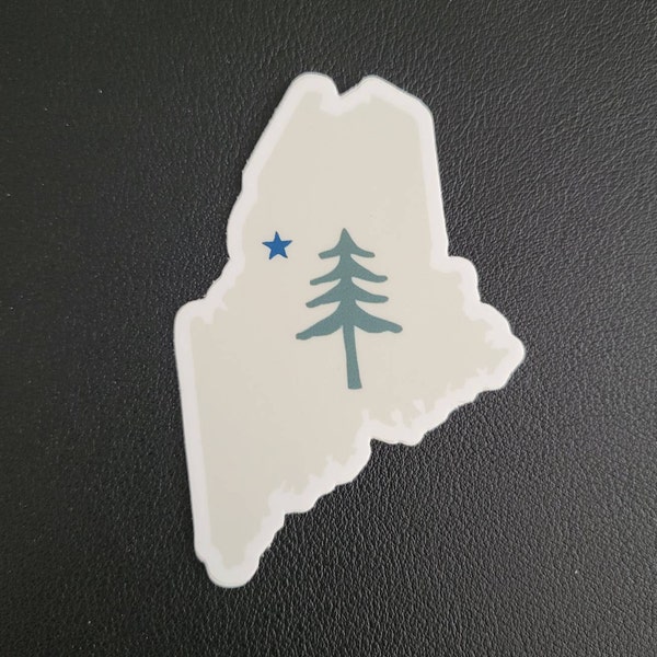 Pine Tree State Flag Sticker | Maine Flag Sticker | Maine Bicentennial ...