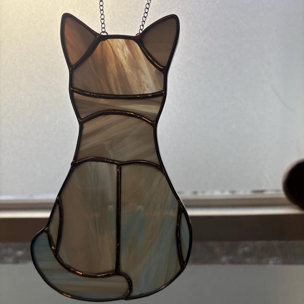 Custom Stained Glass Cat Suncatcher (handmade) - Etsy
