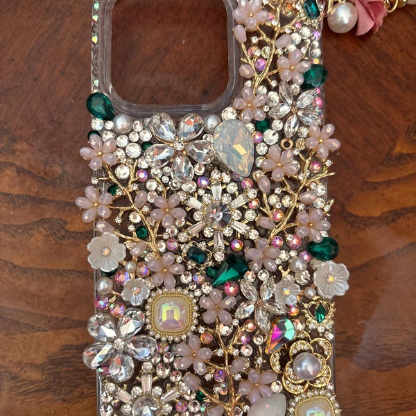 Handmade Blinged Out Glass Rhinestones Cell Phone Case Bling Bling - Etsy