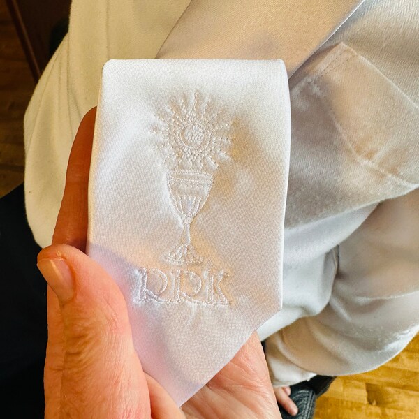 Personalized First Communion Banner With Embroidered Chalice With Host ...