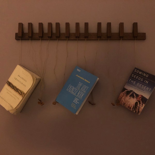 MINI Custom Made Wooden Book Rack / Book Shelf in Walnut. - Etsy