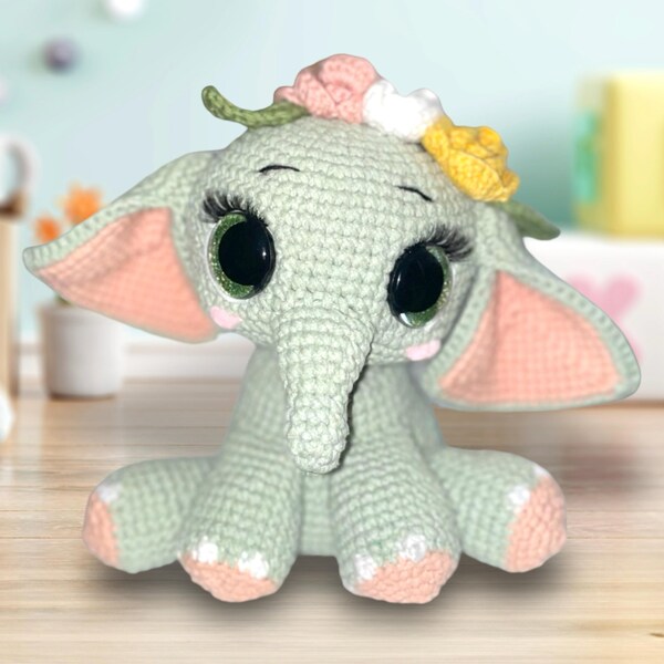 Crochet PATTERN Elephant, Amigurumi Tutorial PDF in English, Amigurumi ...