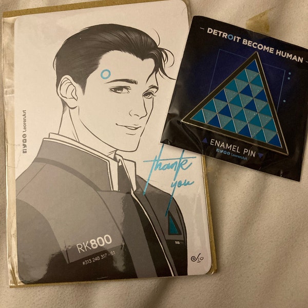 Detroit Become Human - Big Hard Enamel Pin + Glitter - Etsy