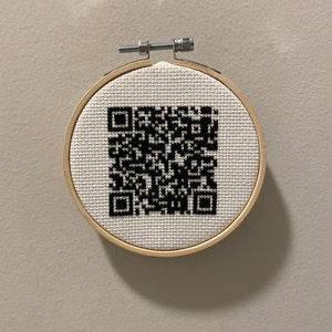 Rickroll QR Code Cross Stitch Pattern - Etsy