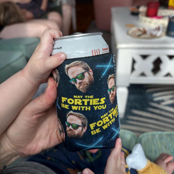 Custom Photo Birthday Cozy: Star Galaxy Space Theme Party Favors - Etsy
