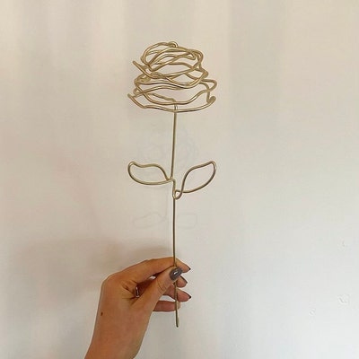 Wire Rose, Valentines Gift, Rose for Wife, 7th Wedding Anniversary ...