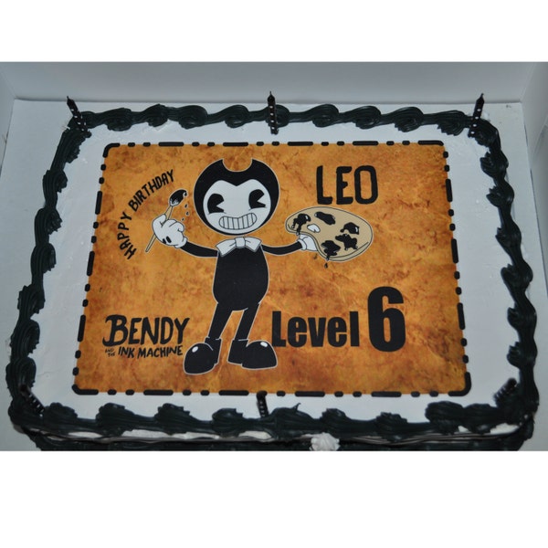Bendy Inspired Cake Topper, Edible Image, Personalized Your Birthday ...
