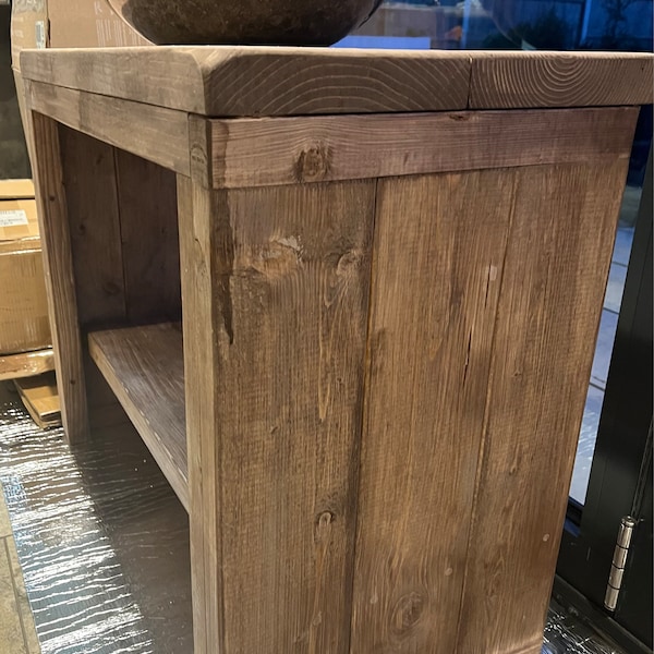 Rustic Wash Stand Sink Unit Handcrafted Basin Unit Wooden Vanity Rustic ...