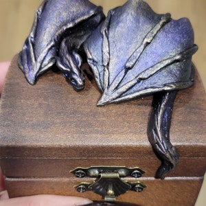 Bronze Dragon Box Wooden Wedding Box for Rings Proposal Box Ring ...