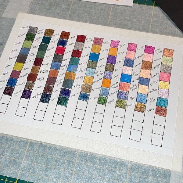 MICA DOTCARDS Handmade Watercolors Mica Metallic Dot Cards Sample Sets ...