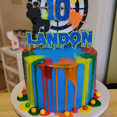 Paintball Cake Topper, Paintball Birthday Party, Paintball Party. - Etsy