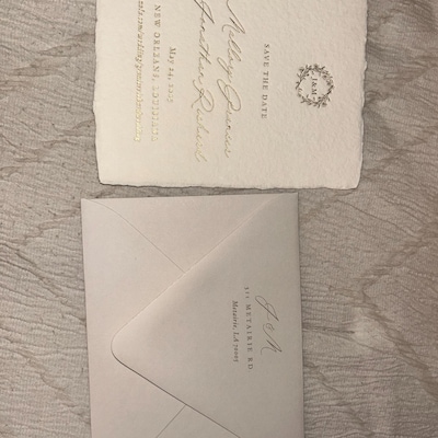 Wedding Invitation Letterpress, Elegant Handmade Paper Invitations ...