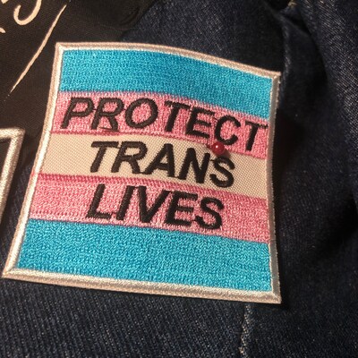 Protect Trans Lives Embroidered Patch / Vegan Adhesive / LGBT Queer ...