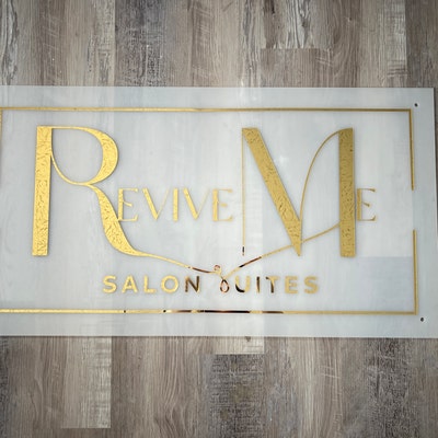 Rectangular Sign, Acrylic Logo Sign, Frosted Acrylic Sign, Custom ...