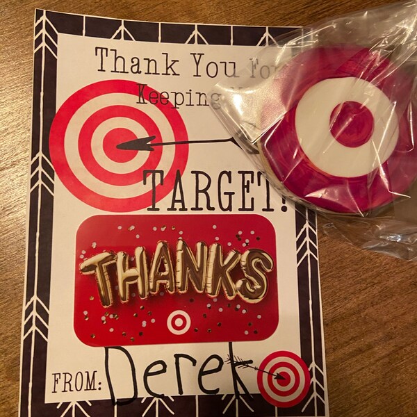 PRINTABLE Thank You for Keeping Me on TARGET! Gift Card Holder ...