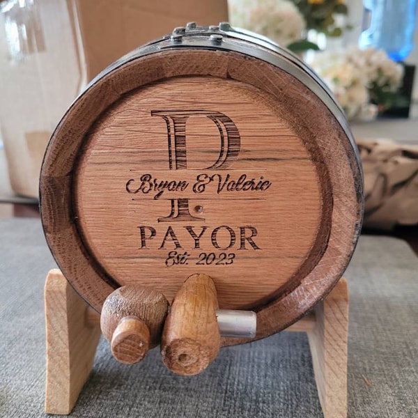 Personalized Whiskey Barrel, 1 or 2 or 3 Liter Mini Oak Whiskey Barrel ...