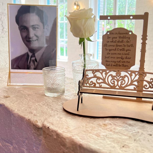 Wedding Memorial Centerpiece, Loved Ones in Heaven, Save a Seat Wedding ...