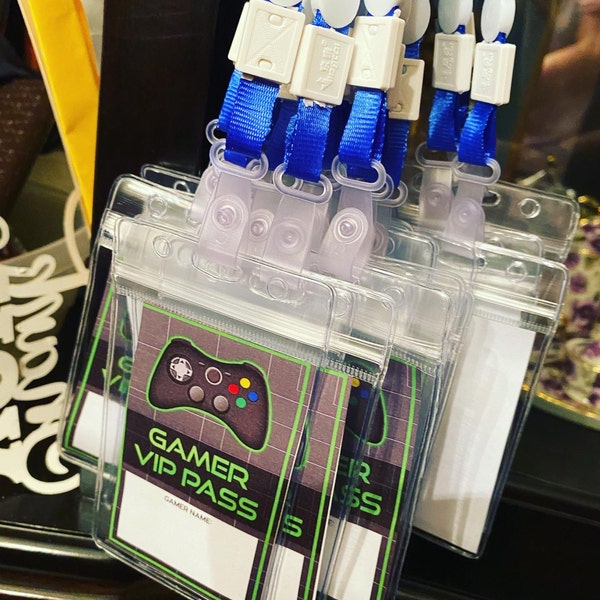 Gamer VIP Party Passes, V.I.P. Cards, Birthday Party Passes, Video Game ...