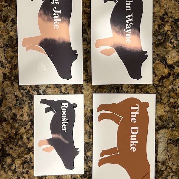 Custom Show Animal Sticker: Personalized Livestock Decal - Etsy