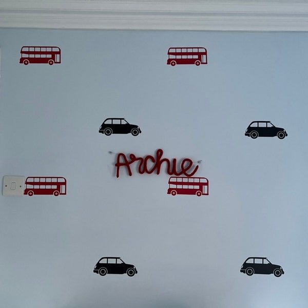 Knitted Names and Words Wool Wire Words Personalised Wall Decor Signs ...