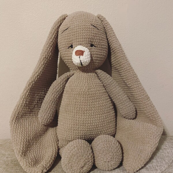 Big Bunny Crochet Pattern / Amigurumi Bunny Pattern / PDF Crochet Plush ...