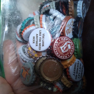 Mixed Beer Bottle Caps 350 DIFFERENT Mixed Designs No Defects Home Brew ...