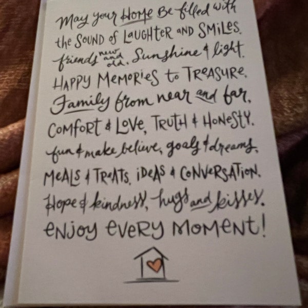 New Home Card / Congratulations Wedding Card / Housewarming Card ...