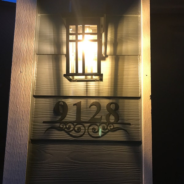 Metal Address Sign for House, Address Number Sign, Metal Address Plaque ...