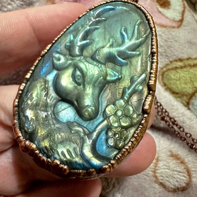 Knapped Rose Quartz Crescent Moon Necklace // Electroformed Jewelry ...